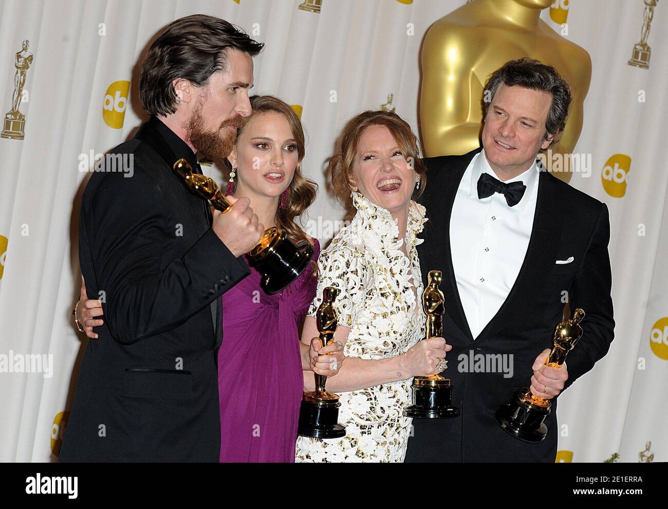 (left to right) Christian Bale, Natalie Portman, Melissa Leo and Colin ...