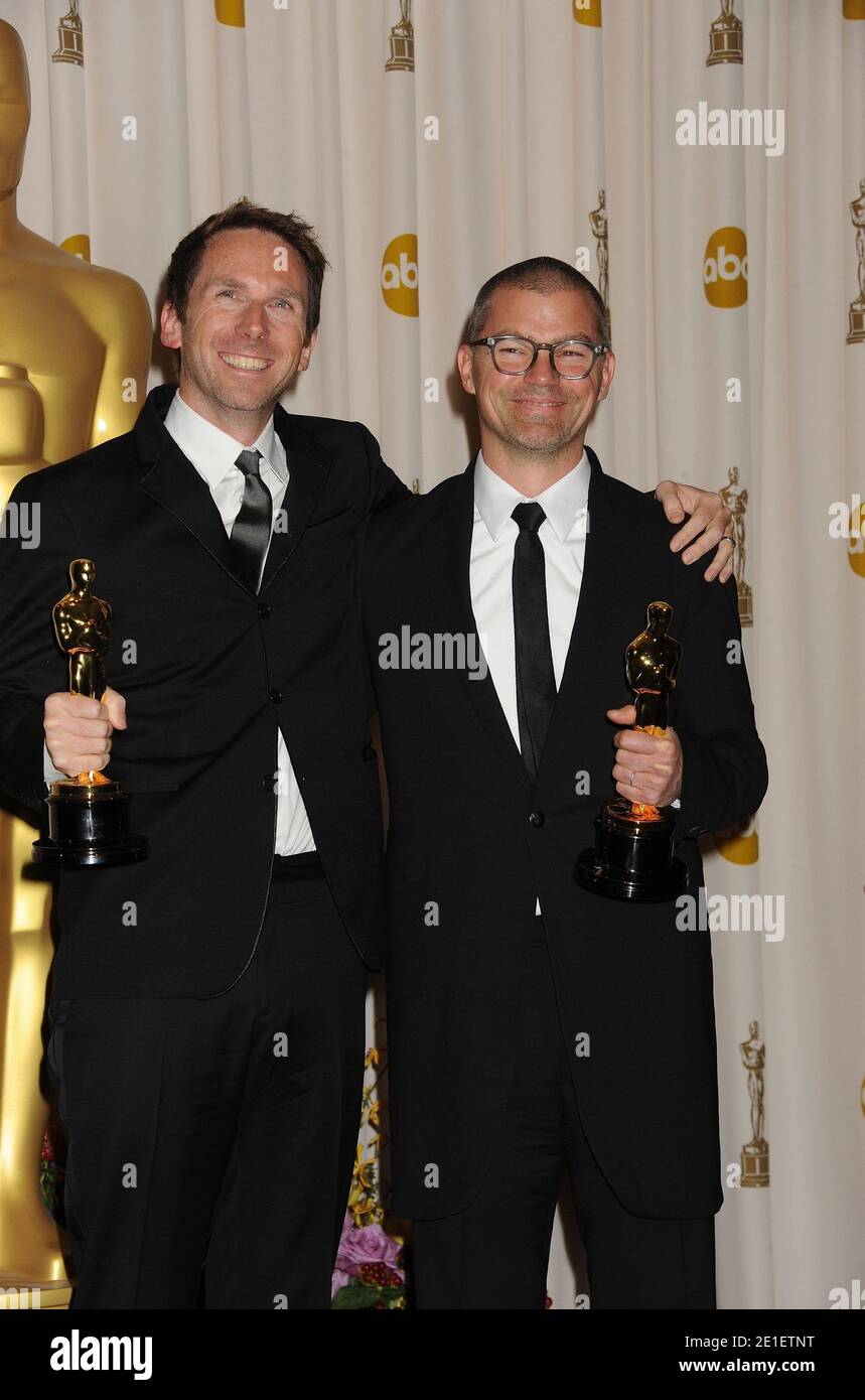 Academy Award winners for Film Editing Angus Wall, Kirk Baxter in the ...