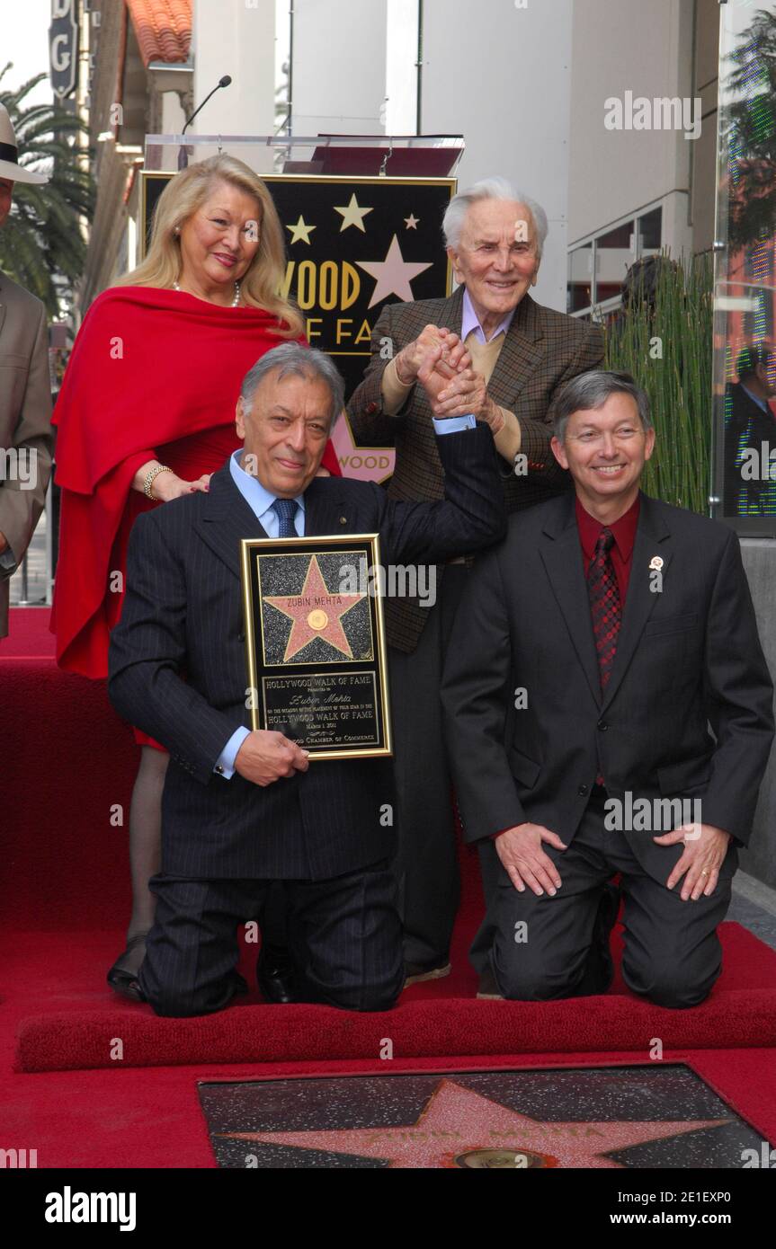 Indian conductor Zubin Mehta, Nancy Kovack, Kirk Douglas and Leron ...