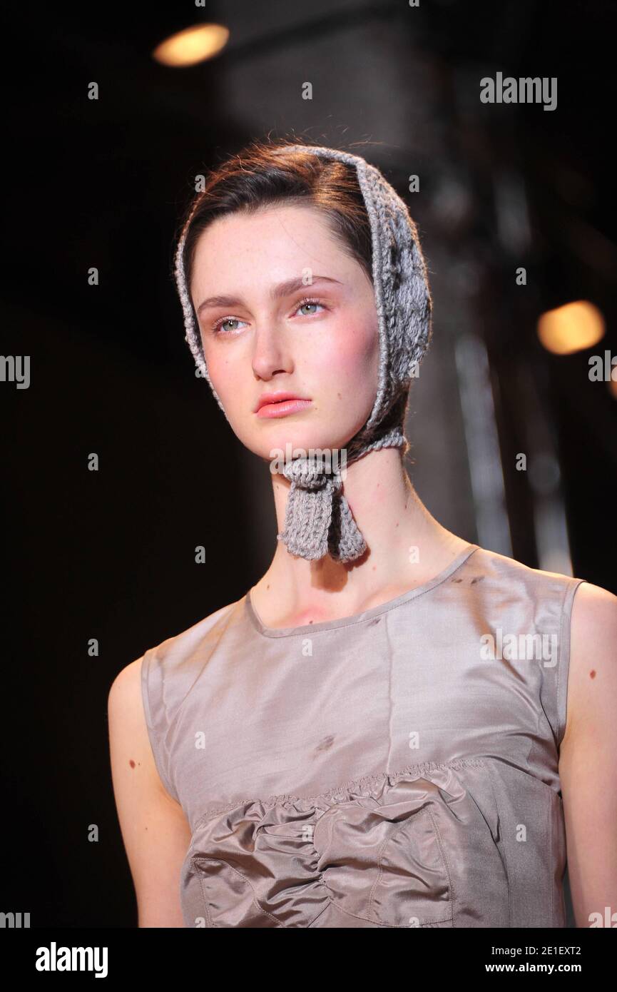 A model displays a creation designed by Marco Zanini for Rochas Fall ...