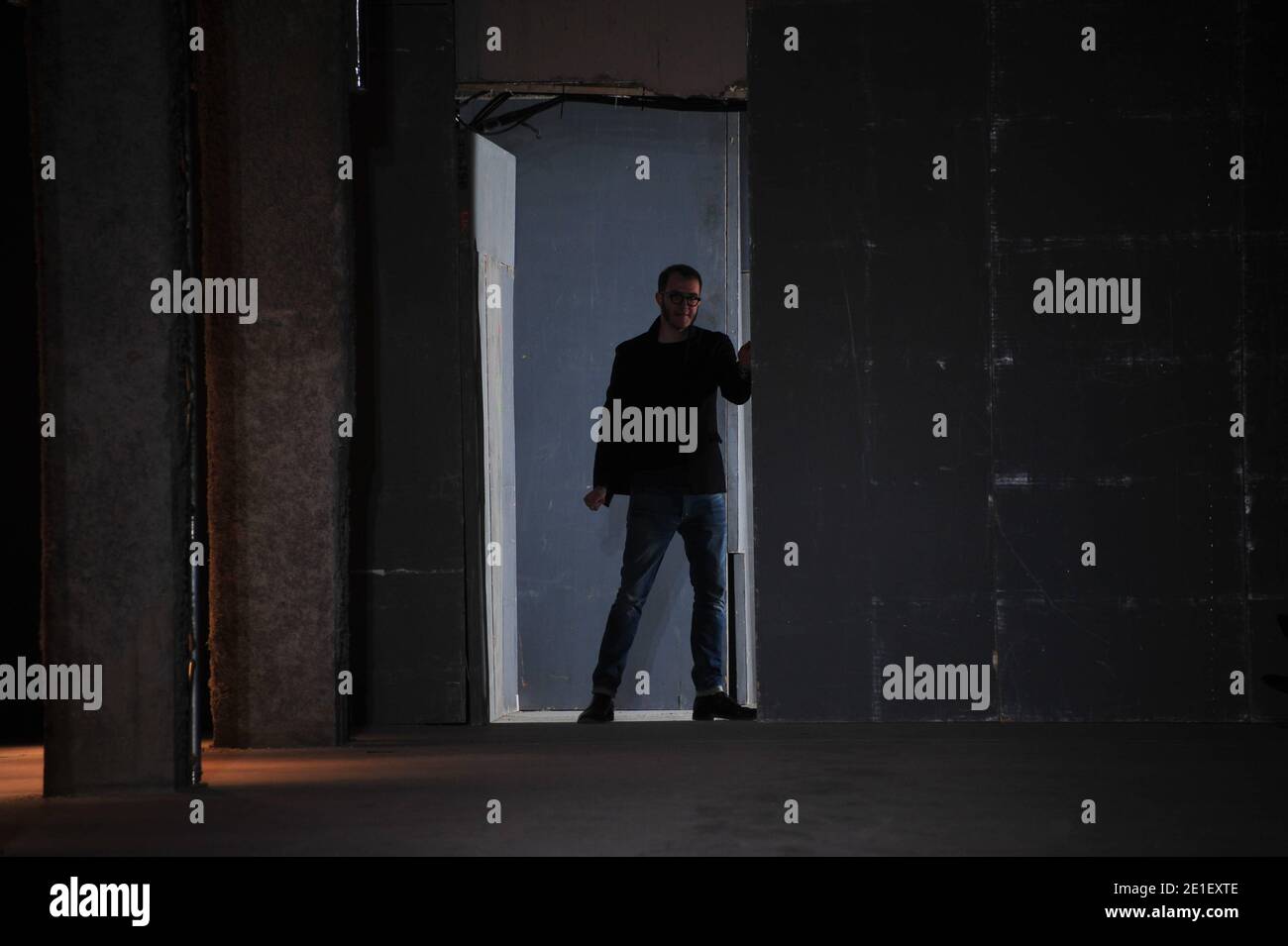 A model displays a creation designed by Marco Zanini for Rochas Fall ...