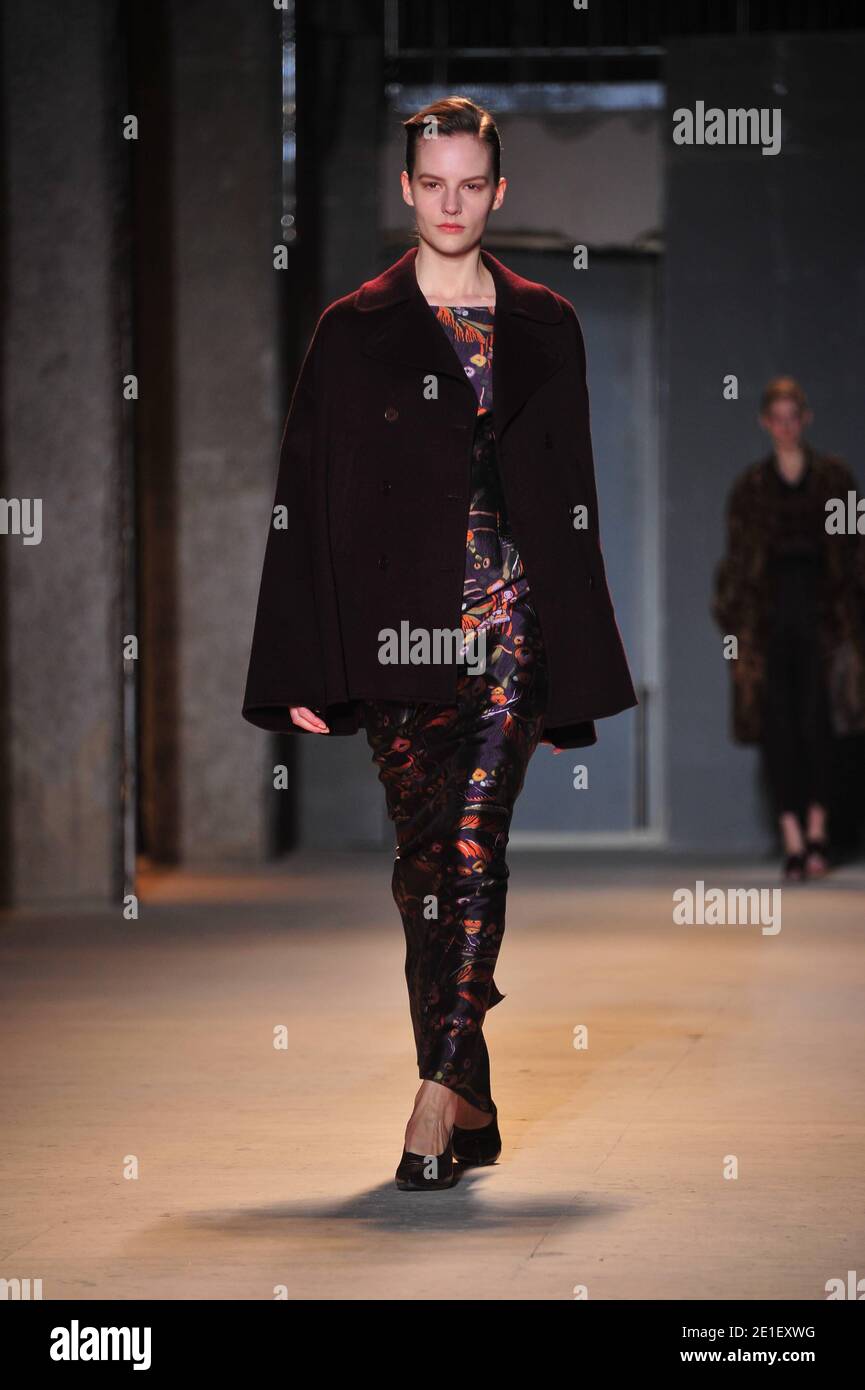 A model displays a creation designed by Marco Zanini for Rochas Fall ...