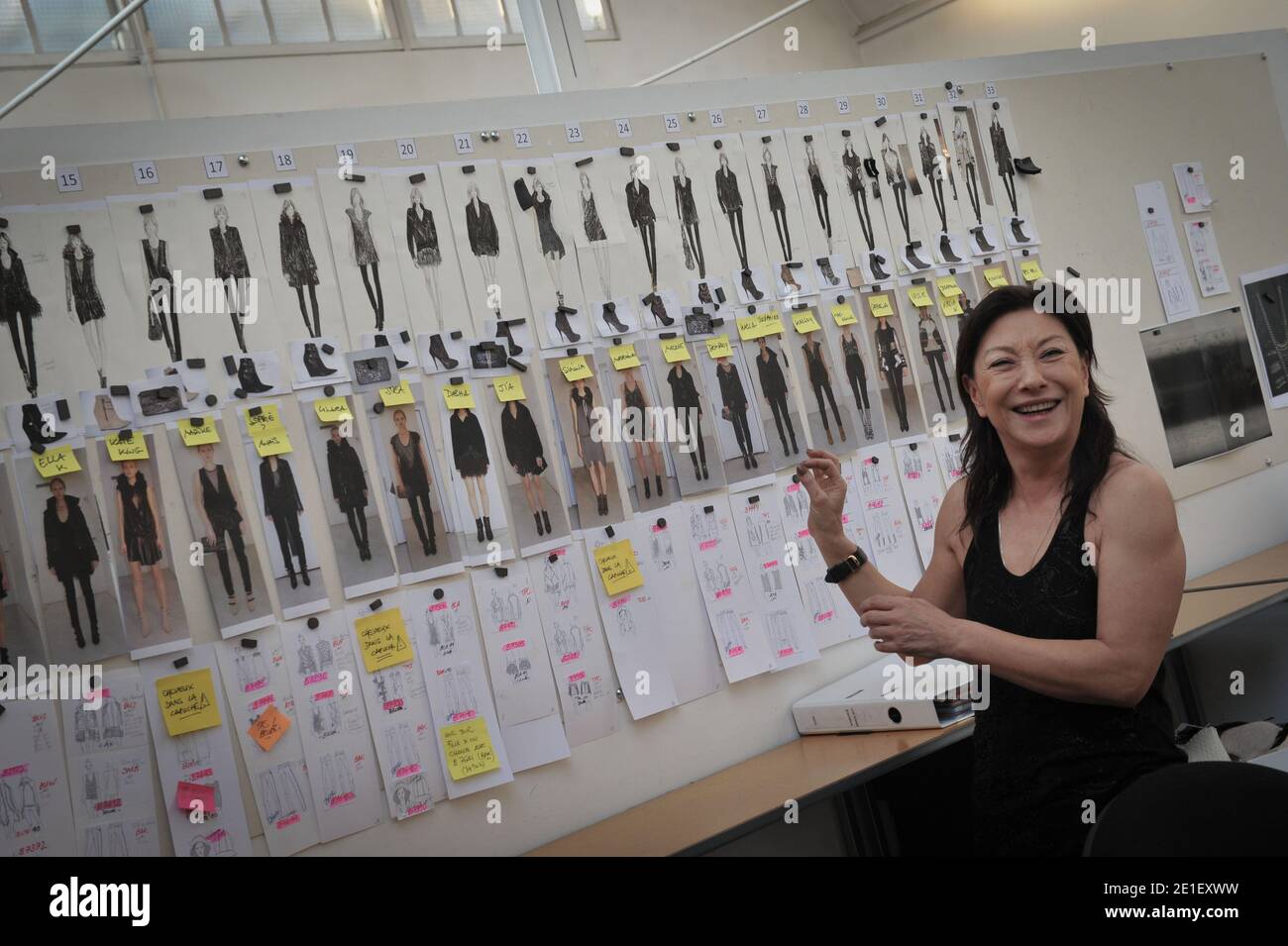 Designer Barbara Bui, pictured during fitting of her Fall-Winter 2011/ ...