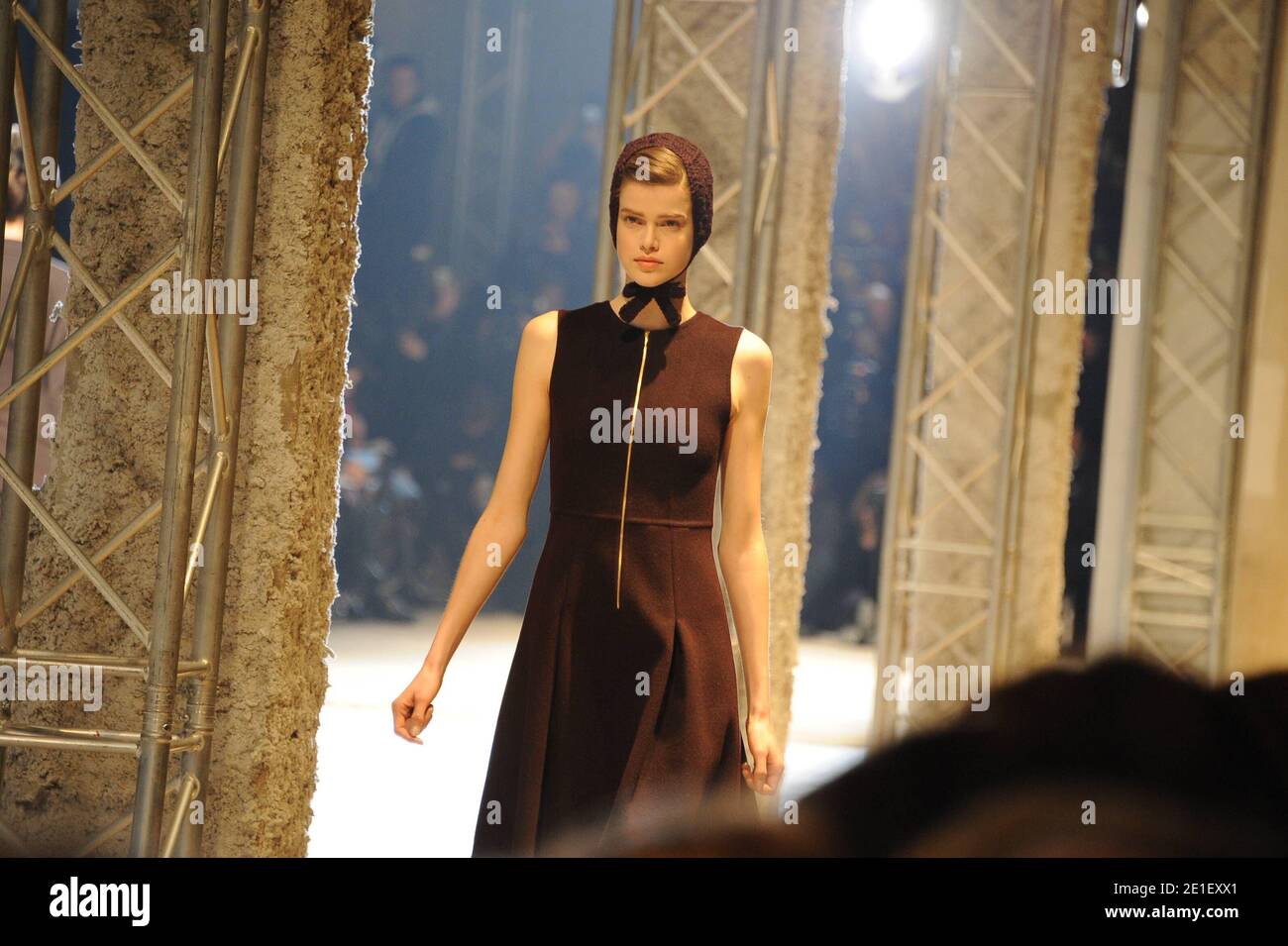 A model displays a creation designed by Marco Zanini for Rochas Fall ...