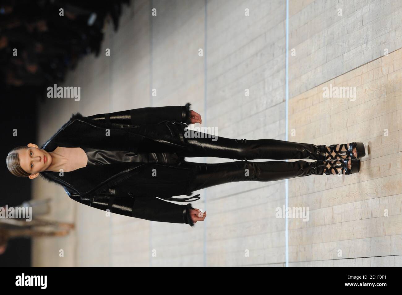 A model displays a creation designed by Barbara Bui for her Fall-Winter ...