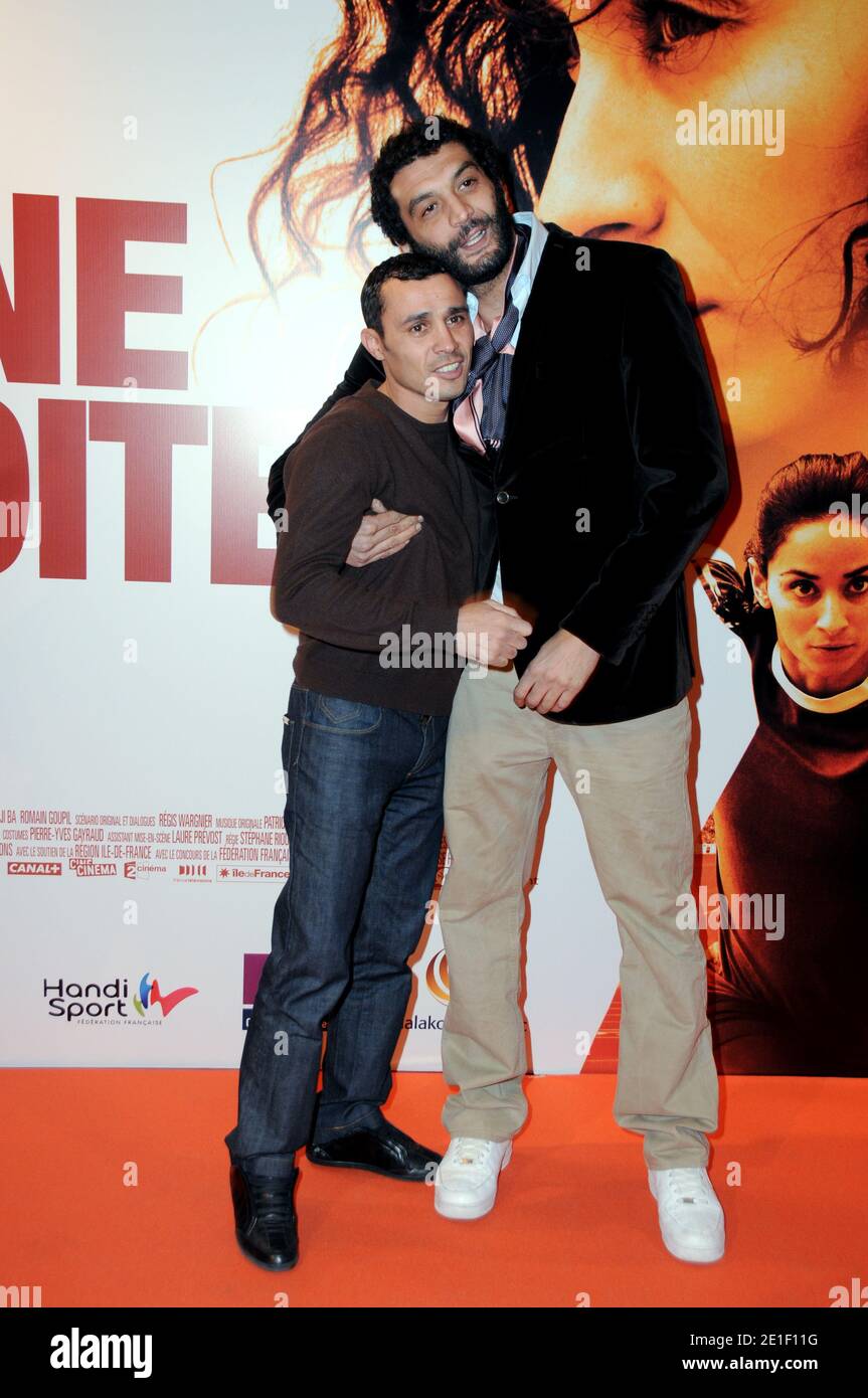 Boxer Brahim Asloum and actor Ramzy Bedia attending the premiere of 'La ...