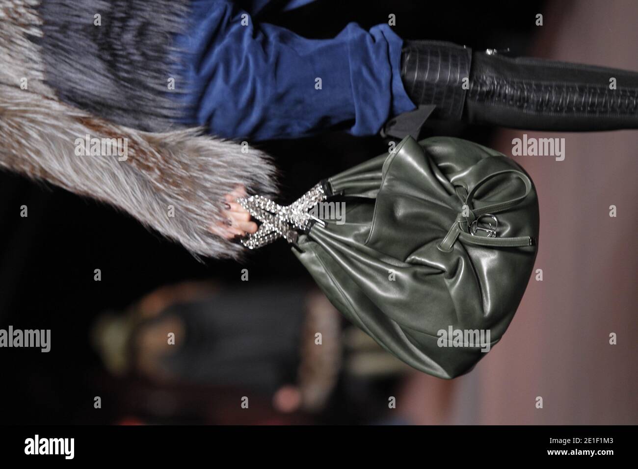 A model displays a creation designed by John Galliano for Christian ...