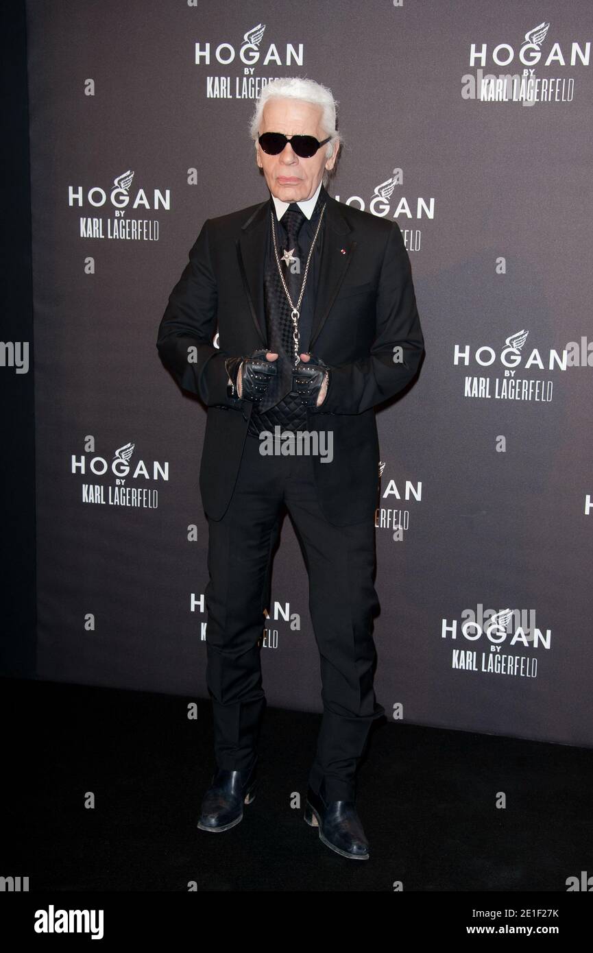 Karl Lagerfeld attends the Hogan by Karl Lagerfeld cocktail party held ...