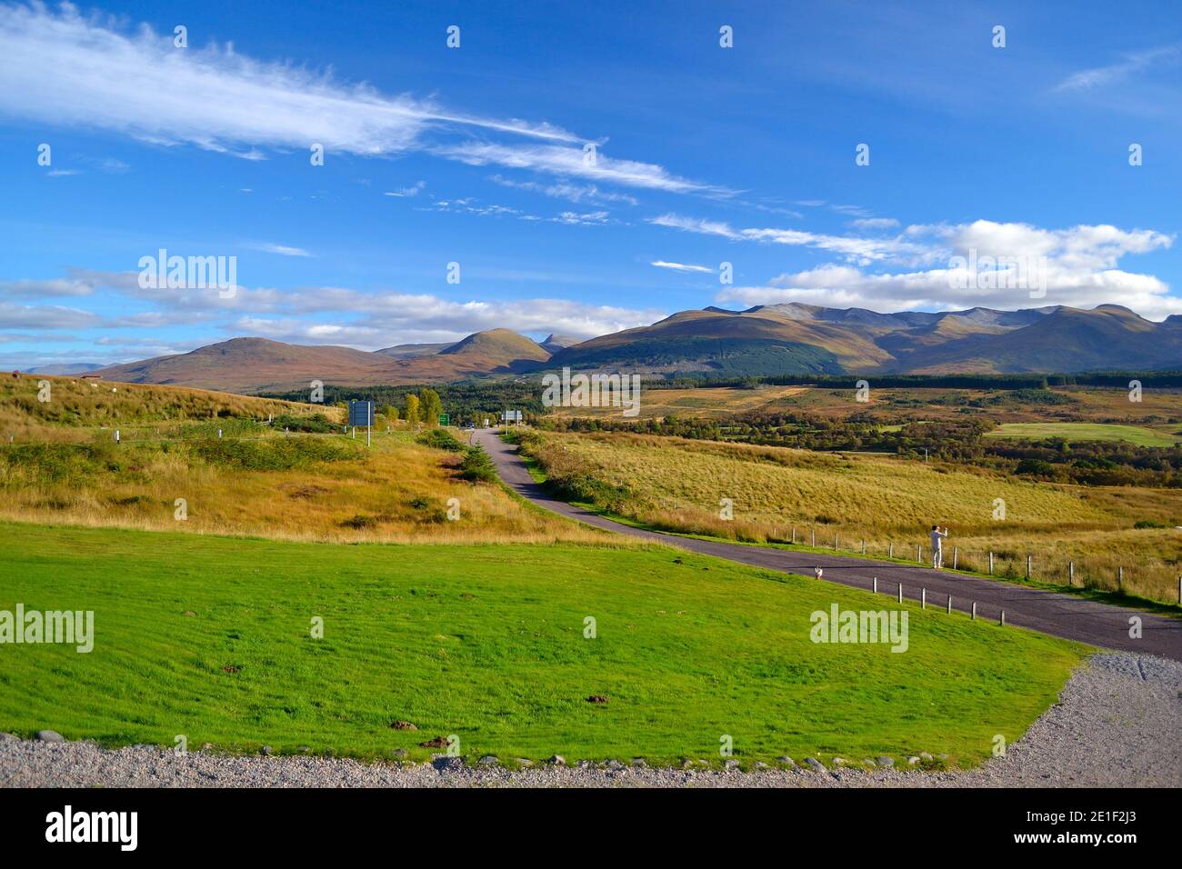 scottish highland blue sky Stock Photo - Alamy