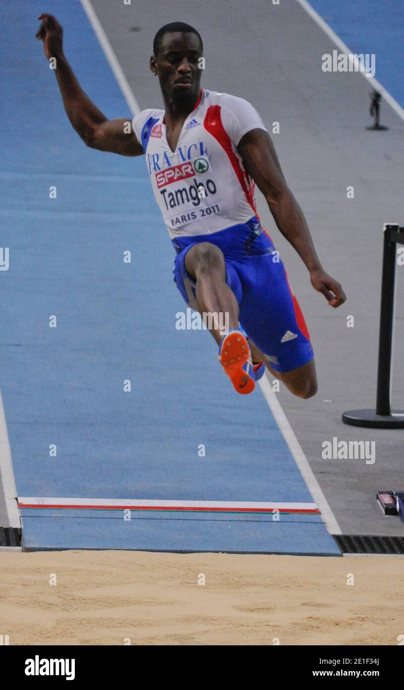 France's Teddy Tamgho in the long jump during day 2 of the 31st ...