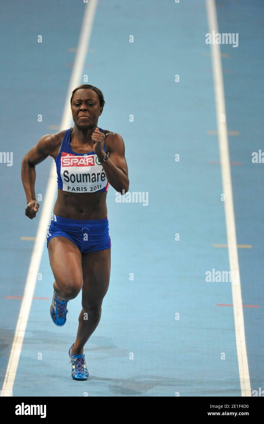 Myriam Soumare of France competes in the Women's 60m semi final during ...