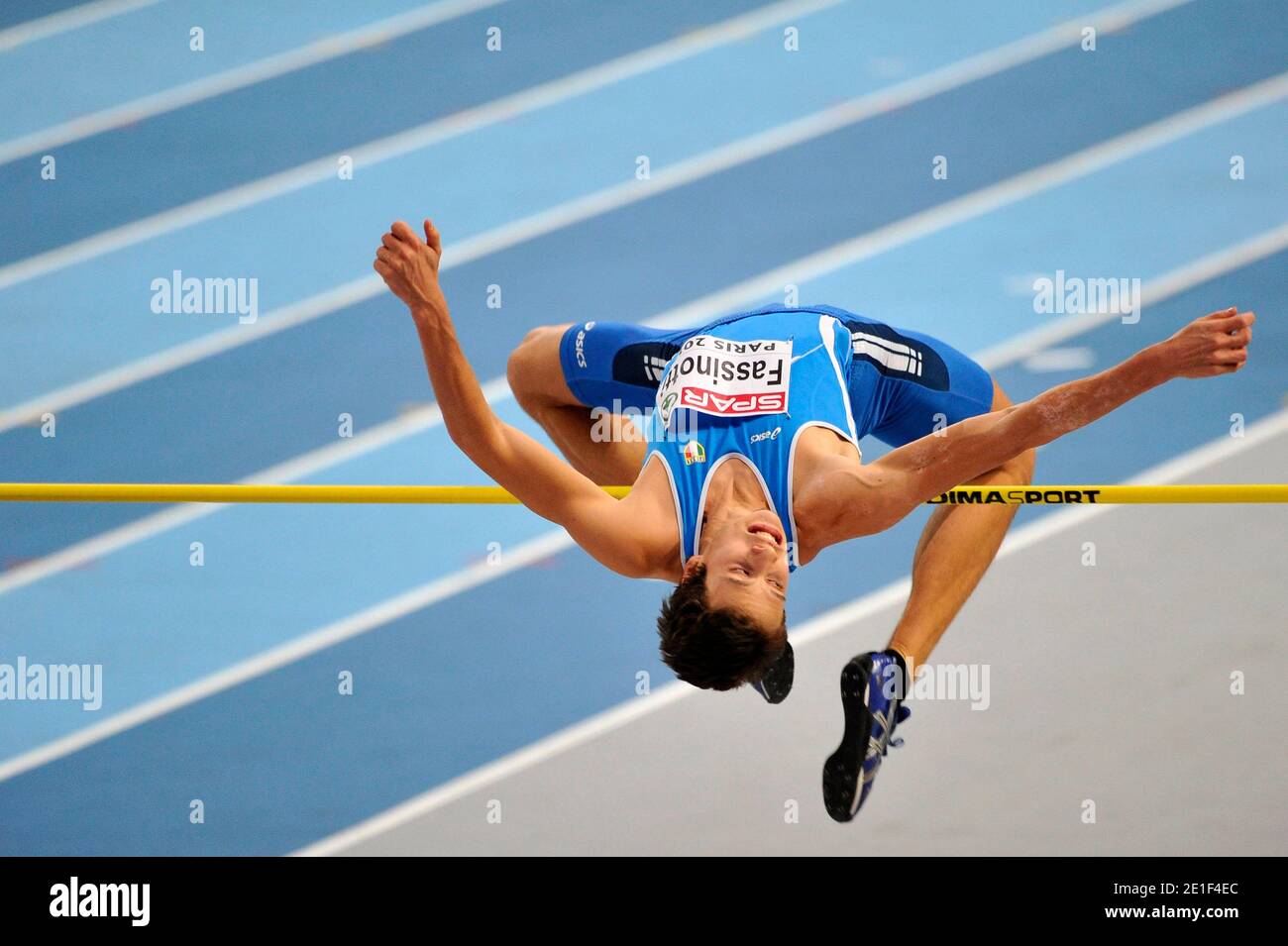 Marco Fassinotti of Italy competes in the Men's High Jump final during ...