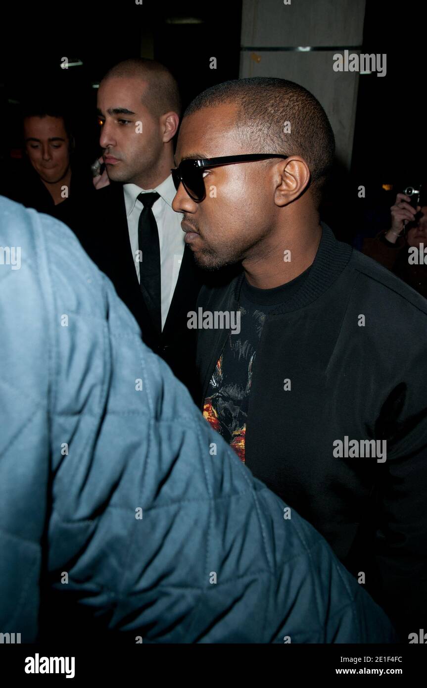 Kanye West arriving for the Givenchy Fall-Winter 2011/2012 Ready-to ...