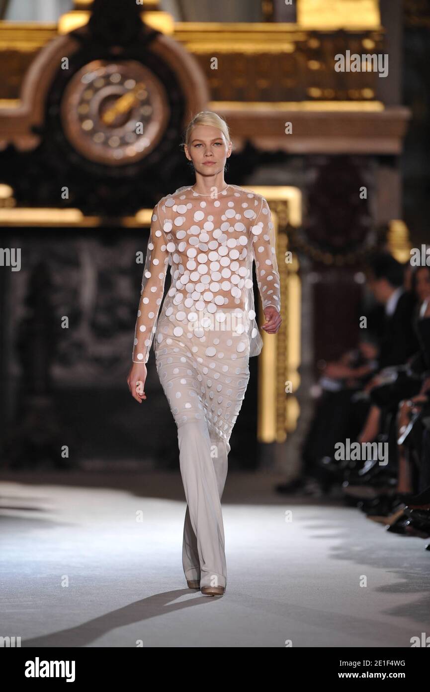 A model displays a creation designed by Stella McCartney for her Fall ...