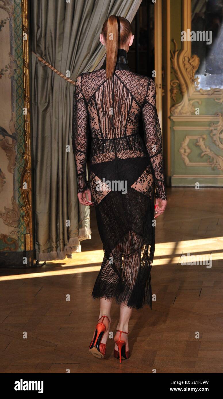 A model displays a creation designed by Peter Dundas for Ungaro Fall-Winter 2011/2012 Ready-to ...