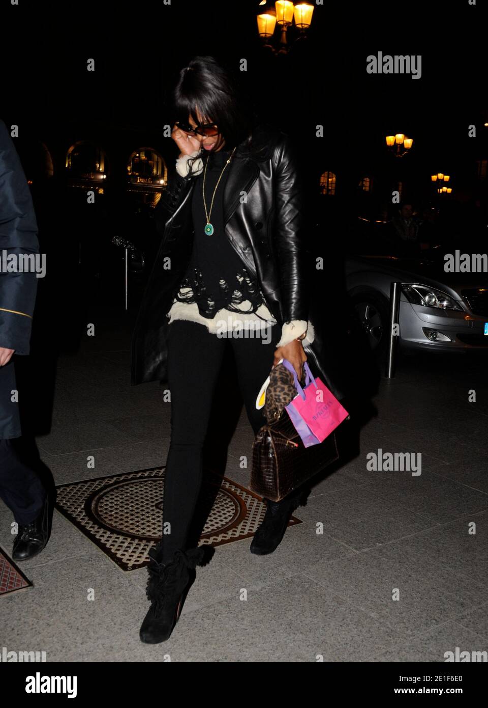 British supermodel Naomi Campbell is seen arriving at the Ritz Hotel in ...
