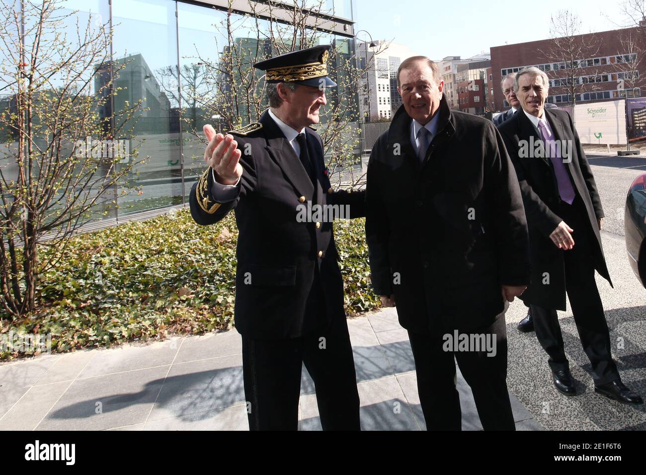 French Minister for Relations with Parliament Patrick Ollier arrives at ...