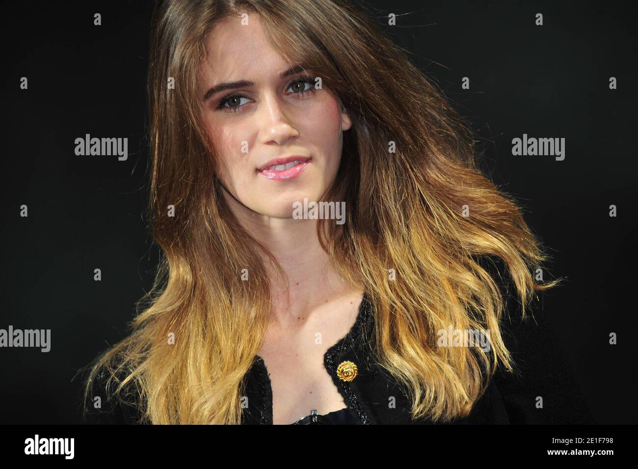 Jade Williams posing at the Chanel Ready-To-Wear Fall-Winter 2011-2012 ...