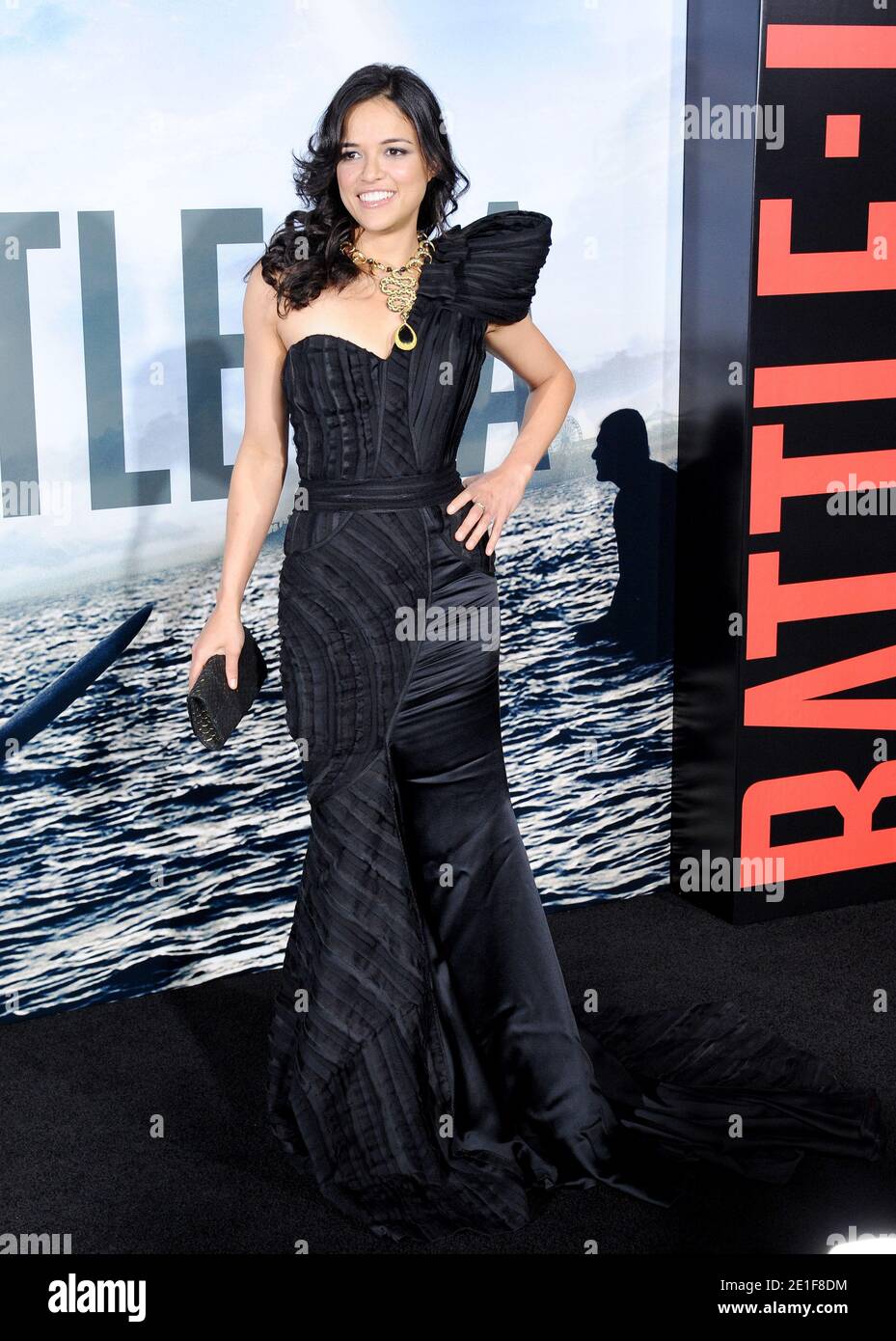 Michelle Rodriguez arrives at the premiere of 'Battle : Los Angeles' in ...