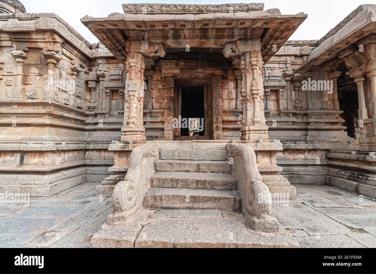 Hampi, Karnataka, India - November 5, 2013: Sri Krishna temple in ruins ...
