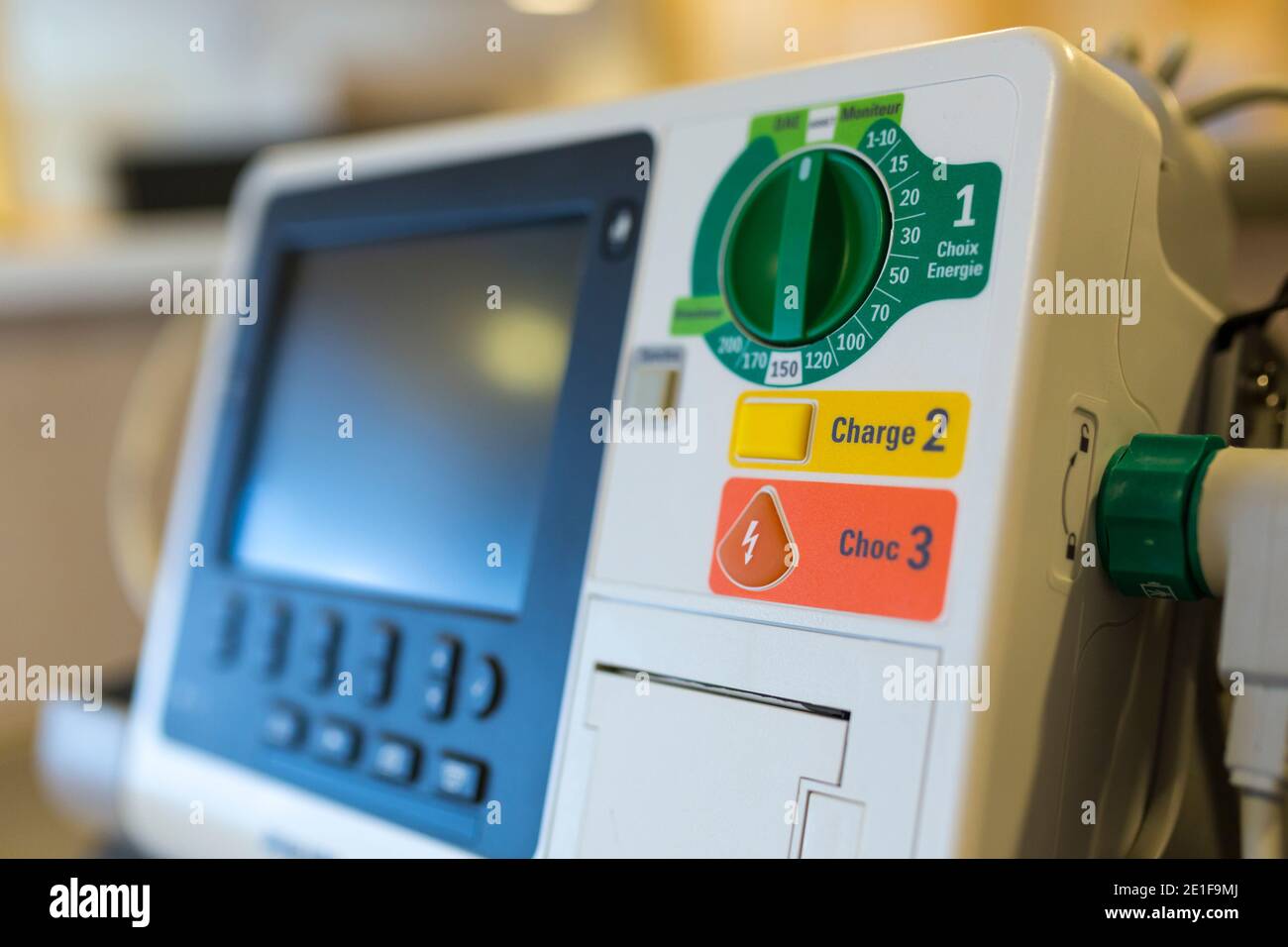 close-up view of a cardiac resuscitation machine Stock Photo - Alamy