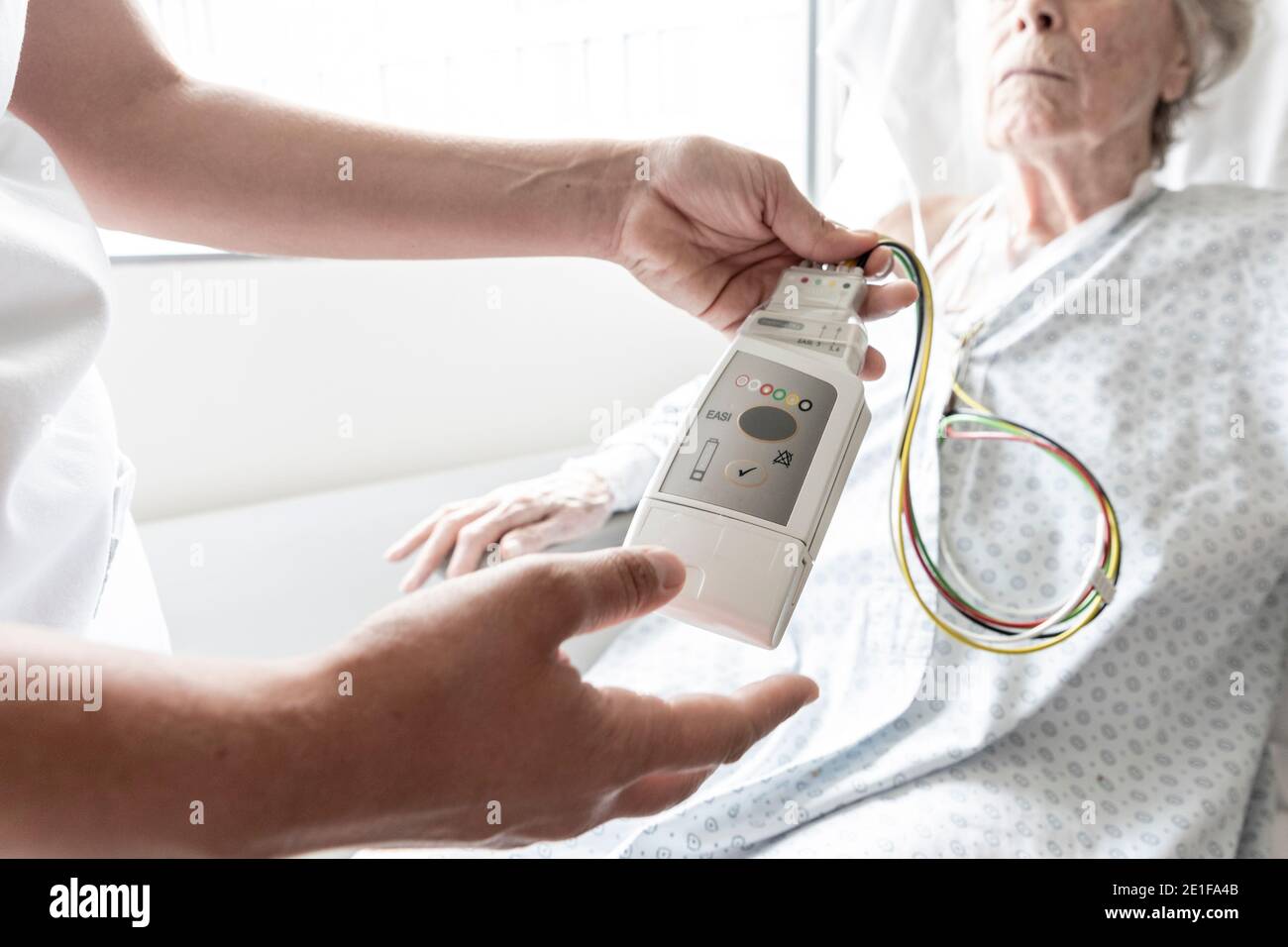 control box for a heart rate monitoring system Stock Photo - Alamy