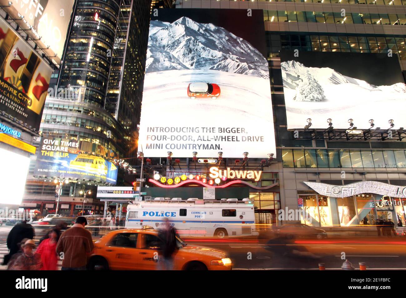 Mini Countryman advertising campaign on a big billboards in Times ...