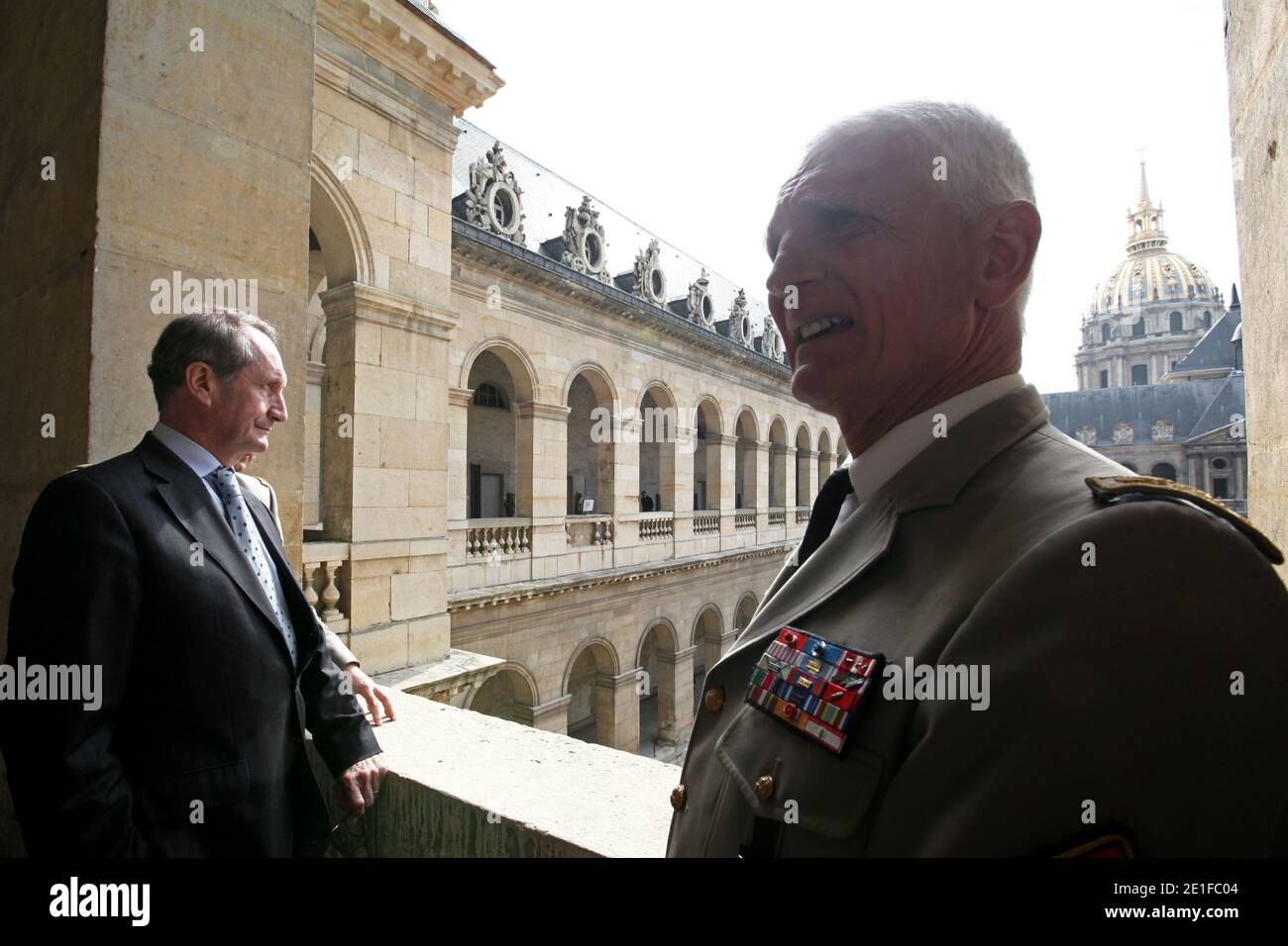 French Defence Minister Gerard Longuet inaugurates the exposure, 'Sous ...