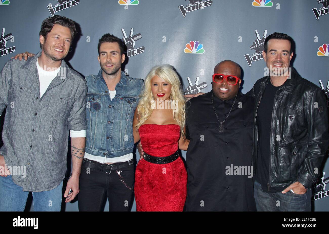 Blake Shelton, Adam Levine, Christina Aguilera, Cee Lo Green, Carson ...
