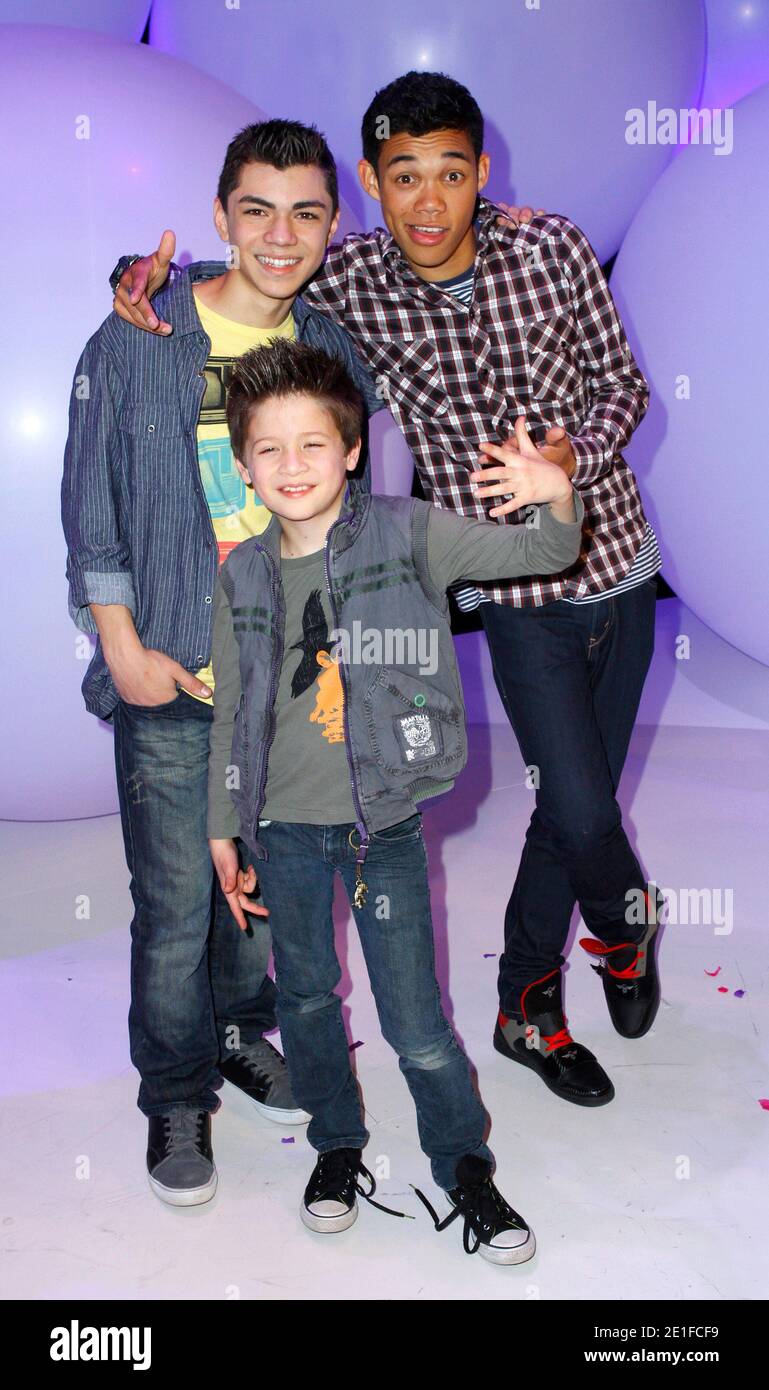 Adam Irigoyen, Roshon Fegan and Davis Cleveland attend the Disney Kids ...