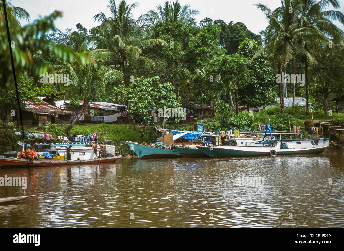 Not the African Queen… A riverside cargo port at Pomako, south of Timika in a region with very ...