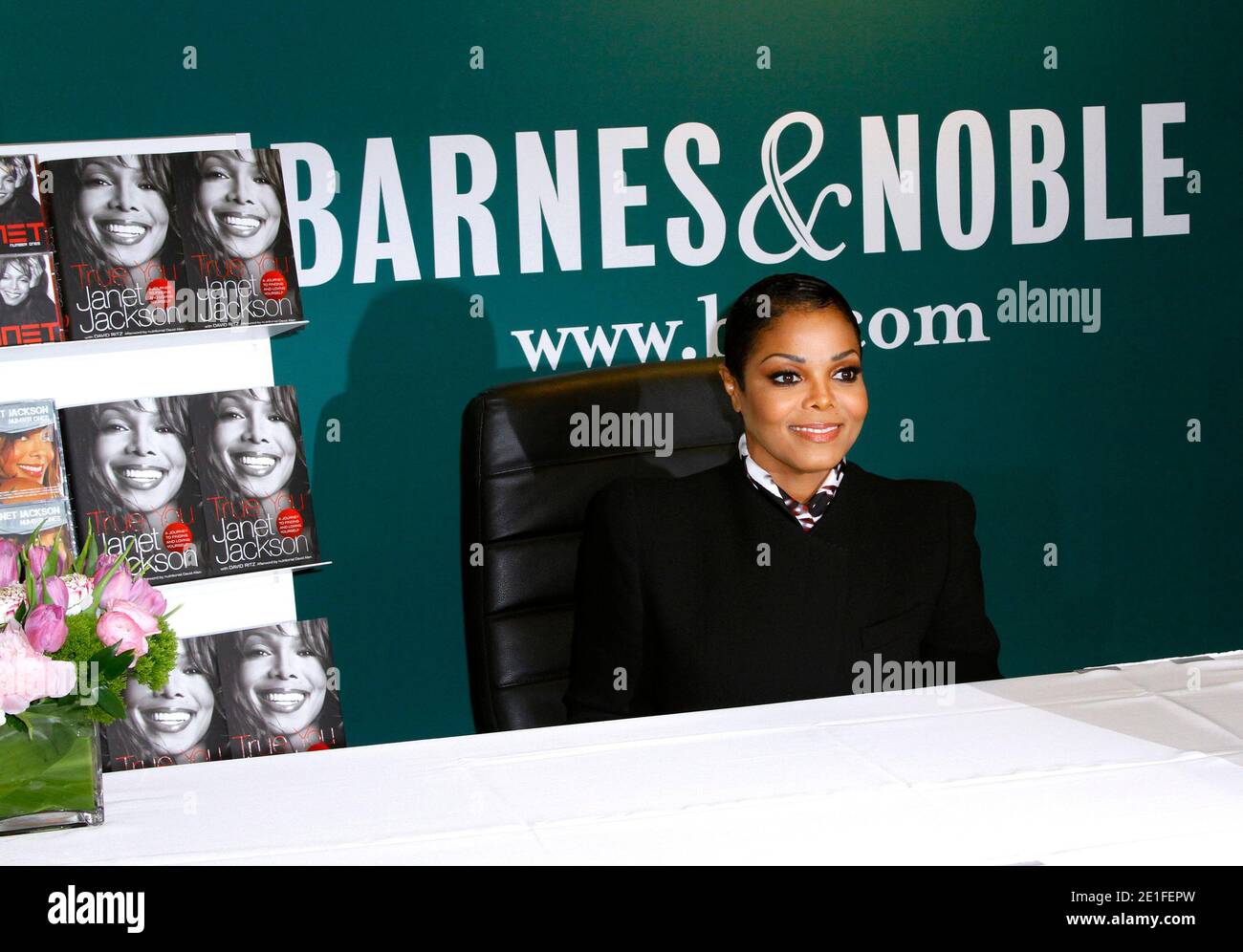 Singer Janet Jackson signing her book "TRUE YOU: A Guide To Finding And ...