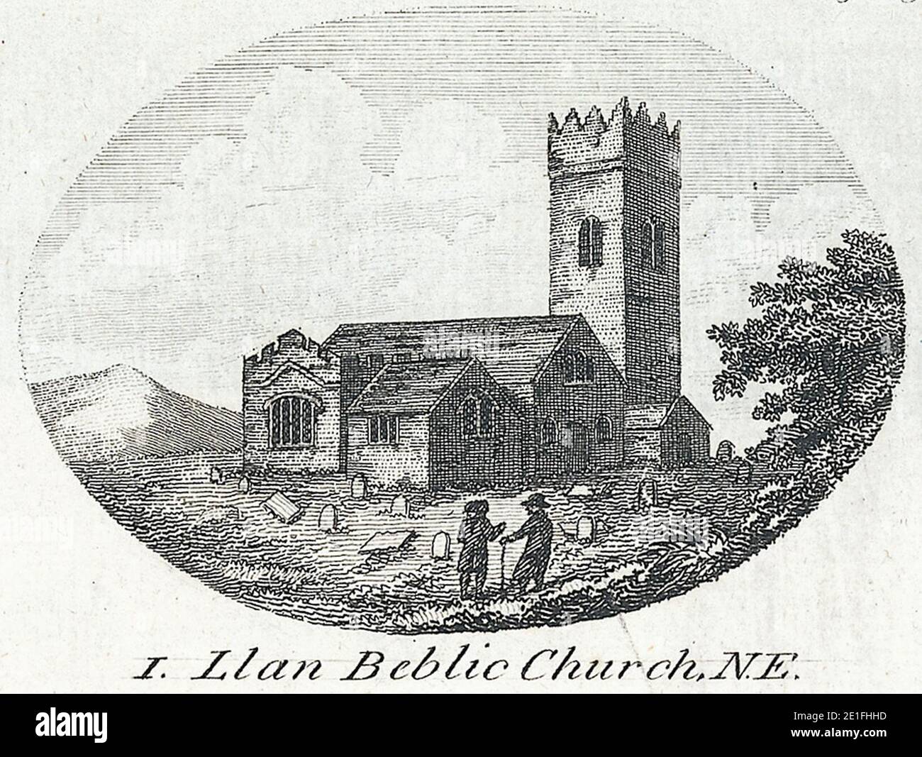 Llan Beblic Church, N.E Stock Photo - Alamy