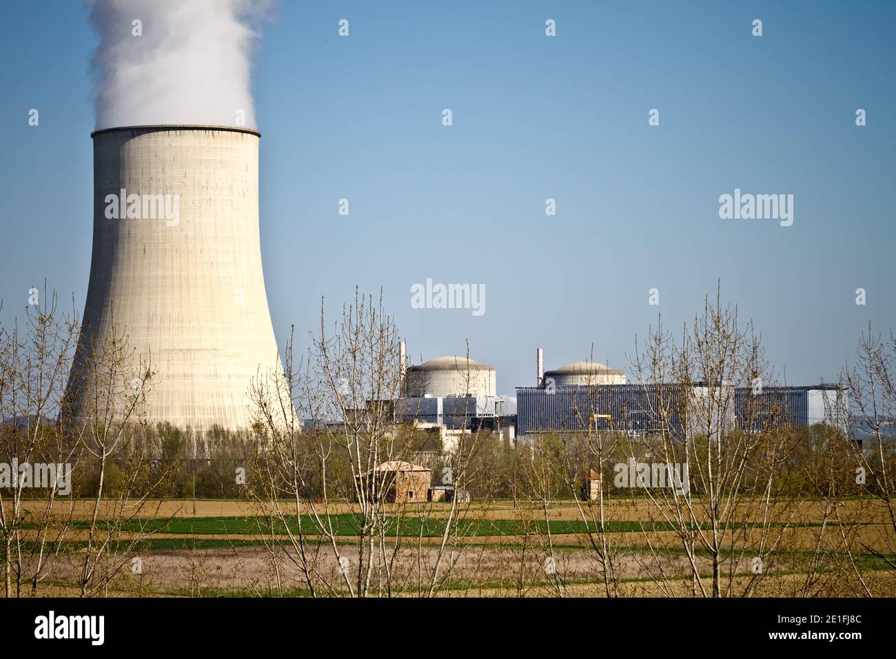 View of Golfech EDF Nuclear Power Plant in Golfech, France on March 21 ...