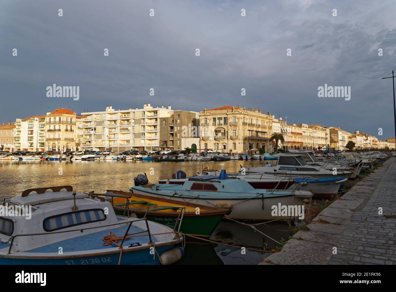 Sete, France. 8th July, 2018.View of the city of Sete, France Stock ...