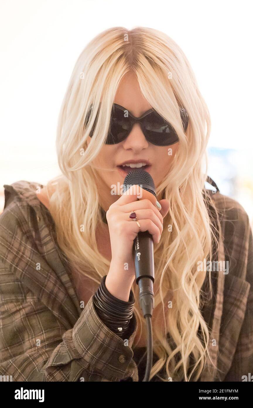 Taylor Momsen performs live with her band The Pretty Reckless during a ...