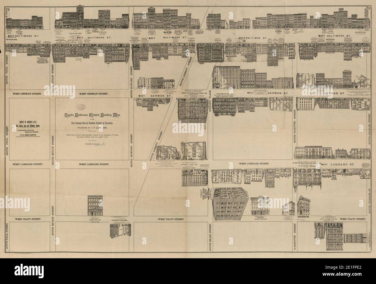 Lloyd's Baltimore elevated building map - of the five hundred million ...