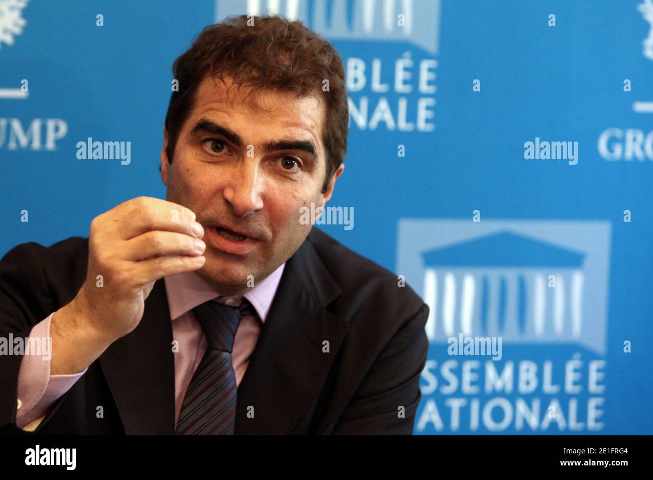 President of the UMP group at the National Assembly Christian Jacob ...