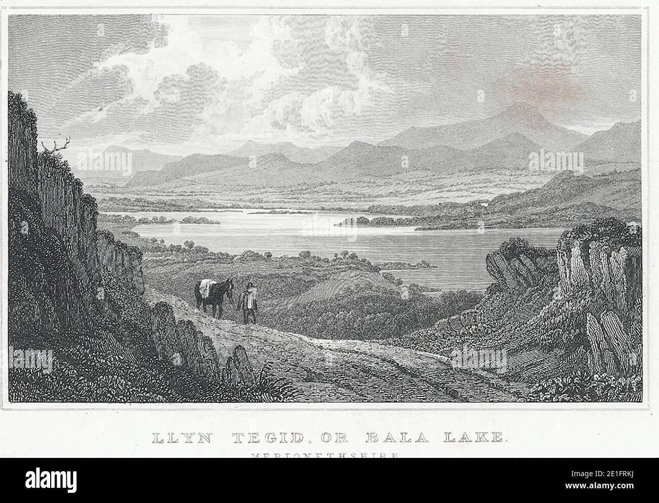 Llyn Tegid, or, Bala Lake, Merionethshire Stock Photo - Alamy