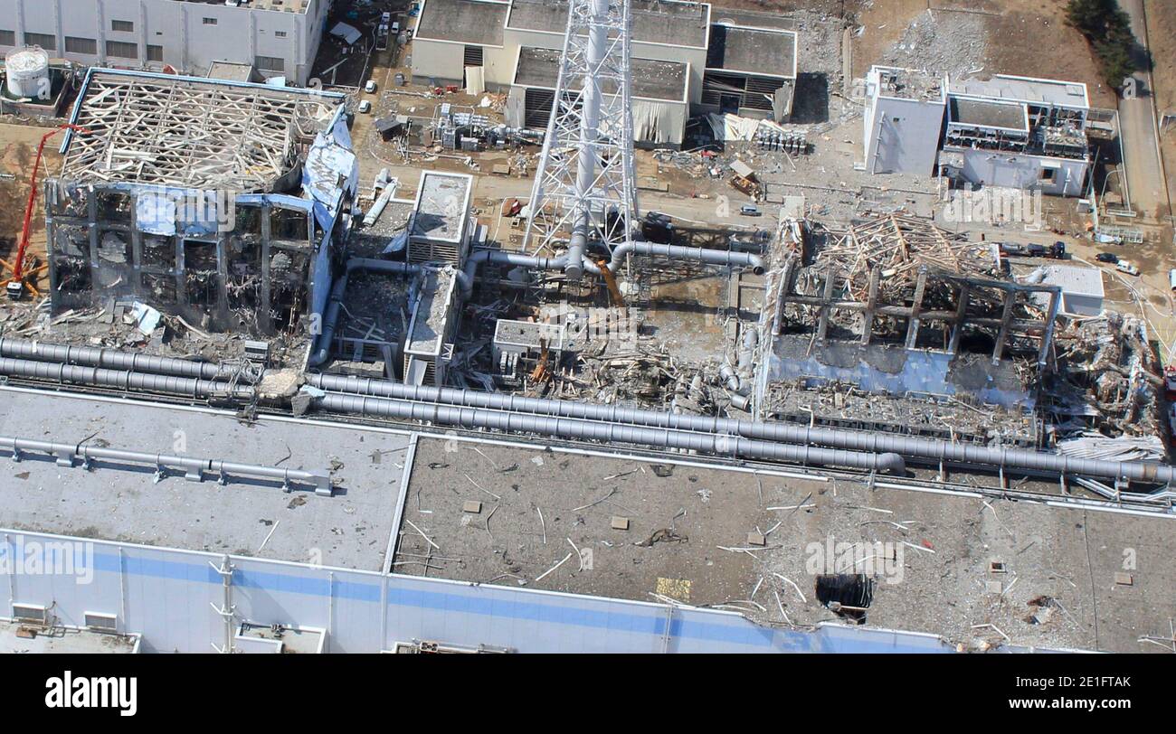 Aerial fukushima dai ichi power plant hi-res stock photography and ...