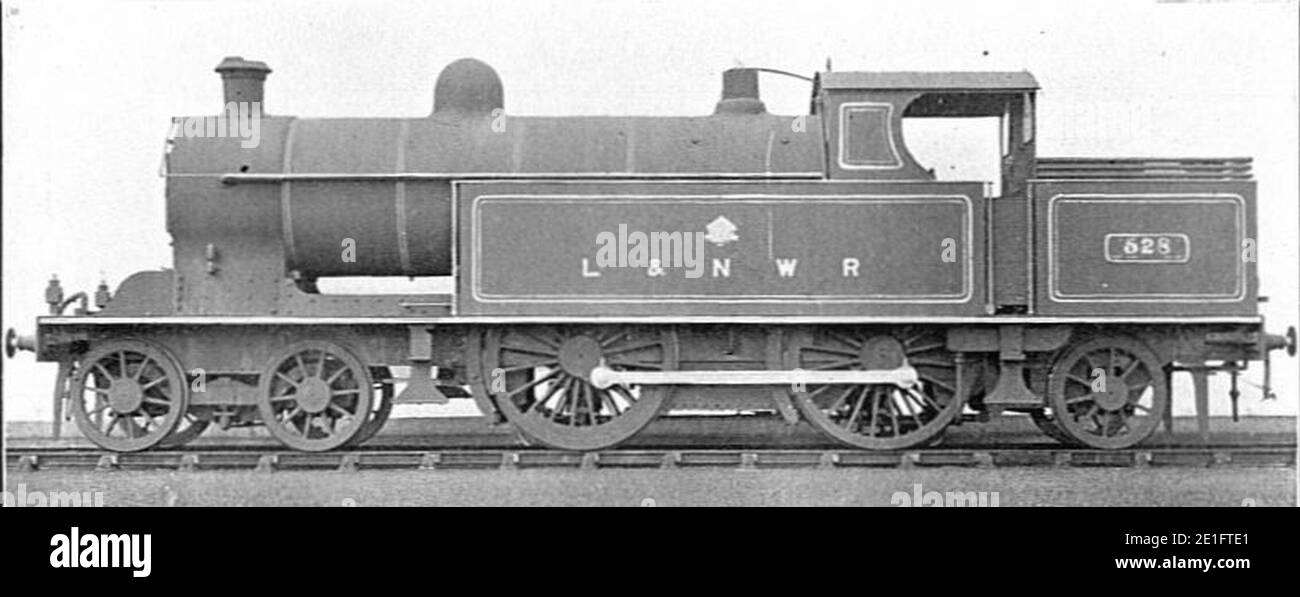LNWR Precursor class tank locomotive 528 (Howden, Boys' Book of ...
