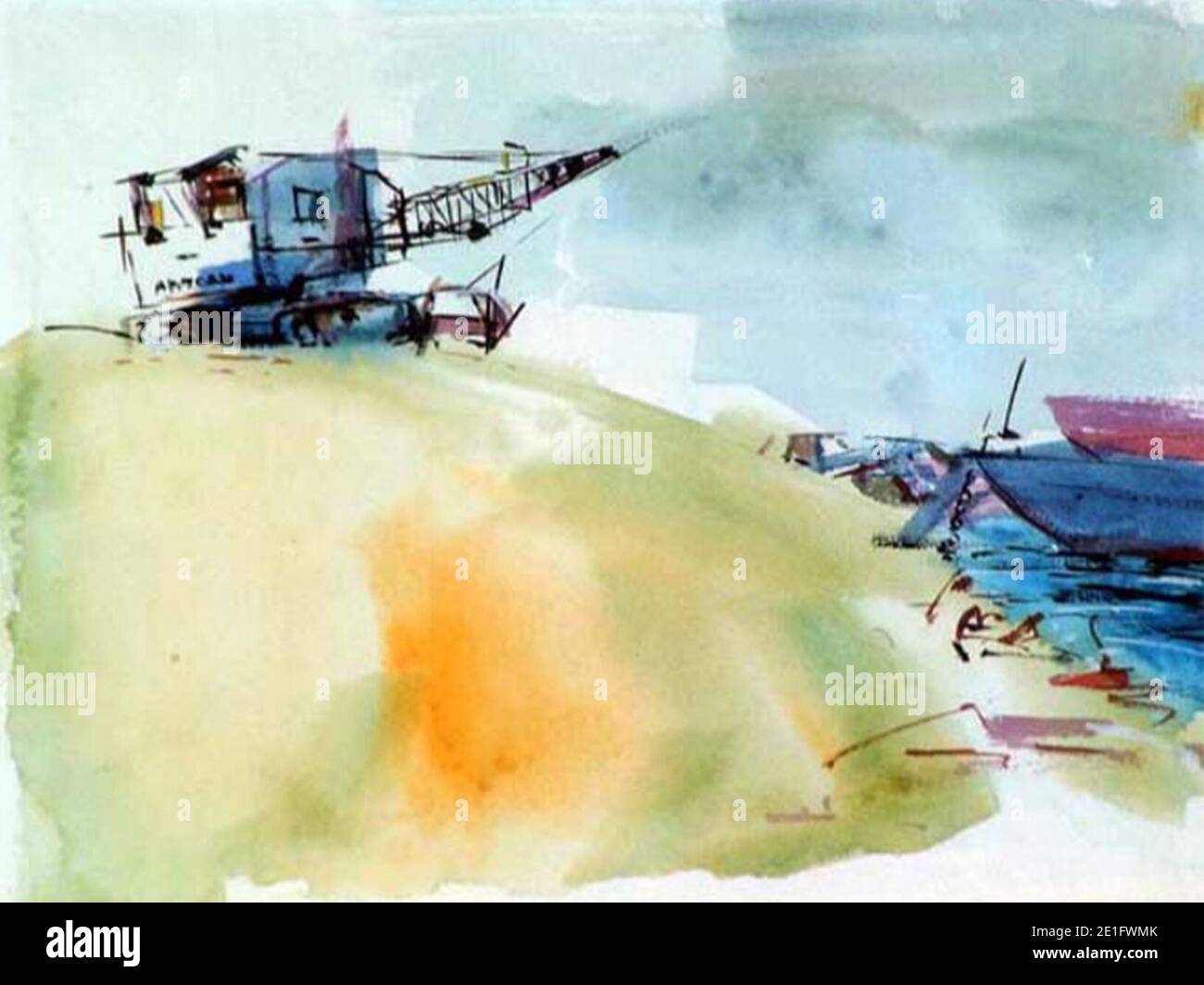 Loading Dock by unknown artist 1968 Stock Photo - Alamy