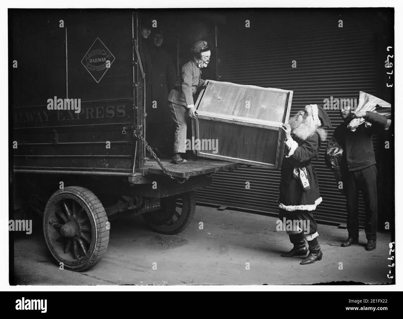 Loading railway express car Stock Photo - Alamy