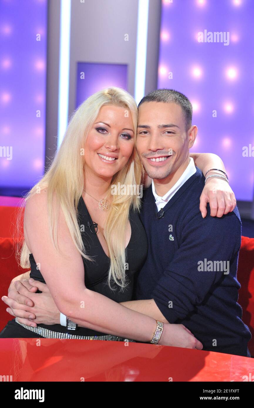 Steevy Boulay et Loana Petrucciani lors de l'enregistrement de l'emission Vie Privee, Vie ...