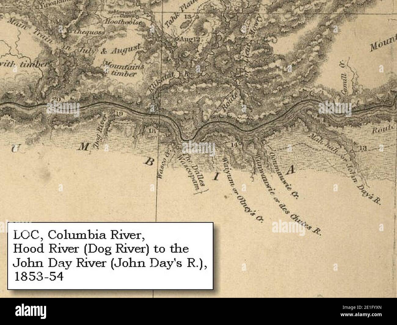 Hood river map hi-res stock photography and images - Alamy