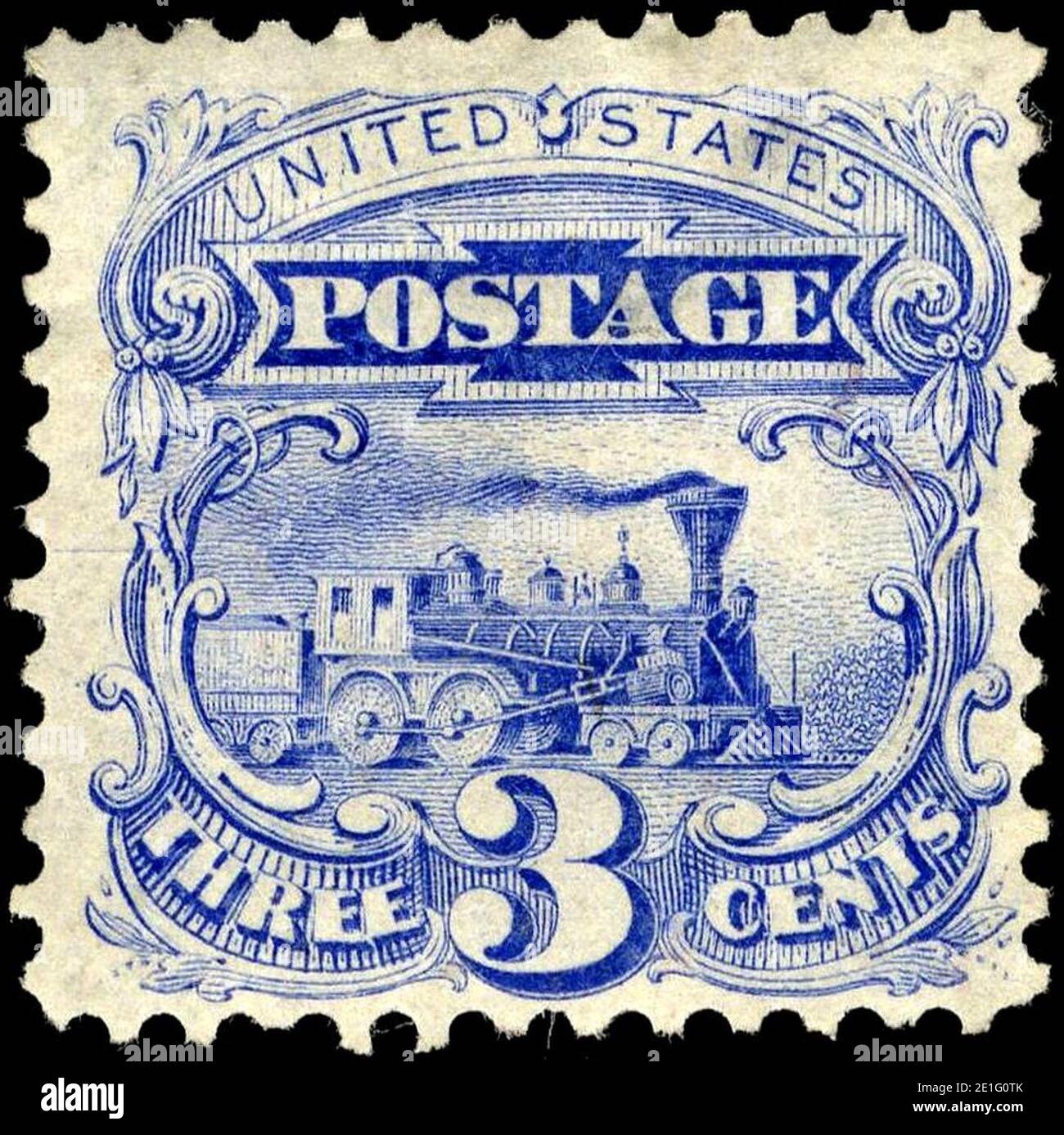 Locomotive 1869 Issue-3c Stock Photo - Alamy