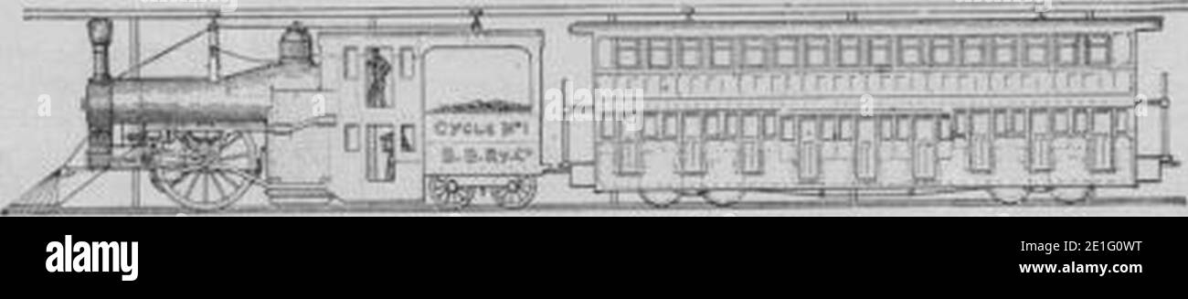 Locomotive Cycle No 1 of Boynton Bicycle Railroad Stock Photo - Alamy