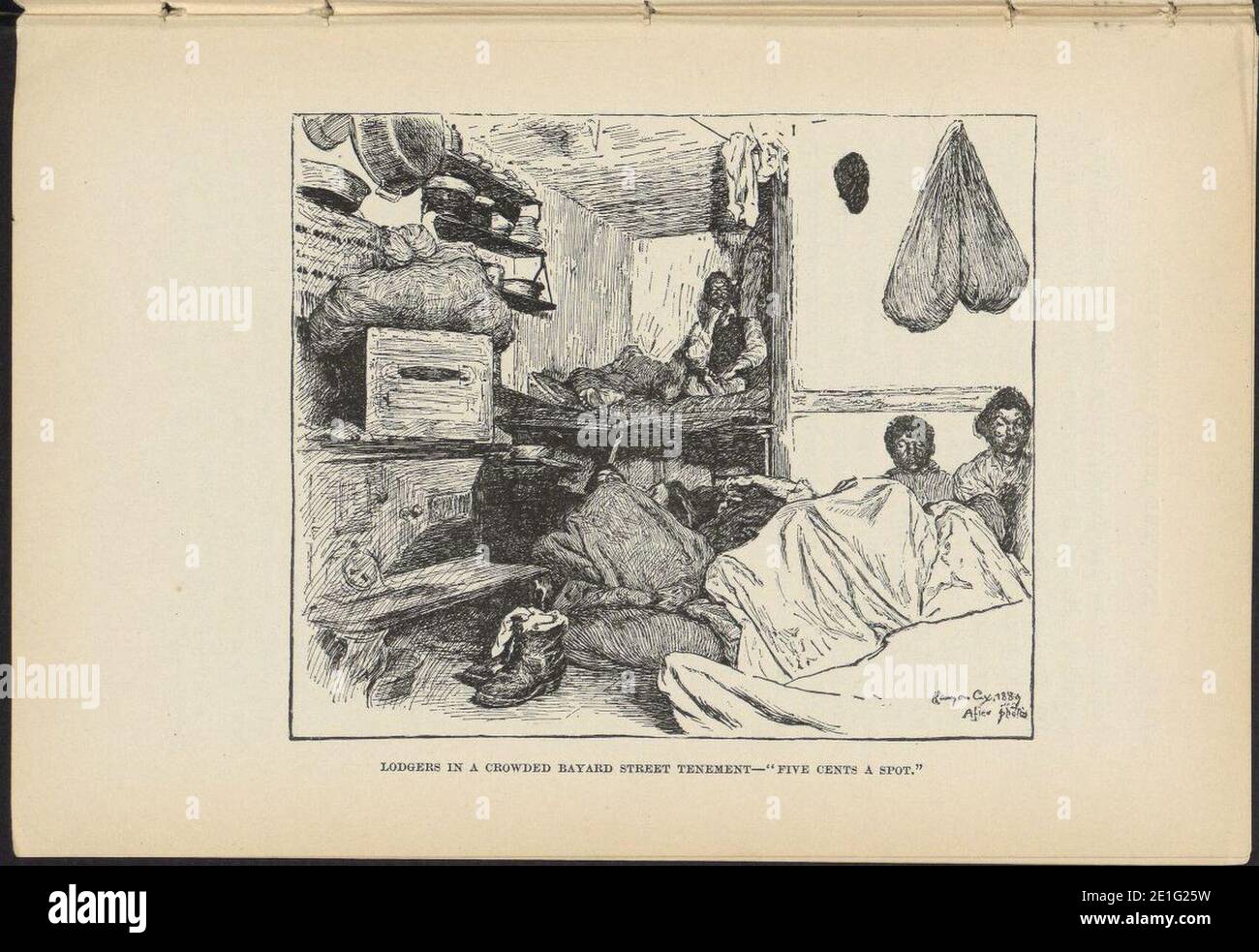 Lodgers in a crowded Bayard Street Tenement - Five Cents a spot ...