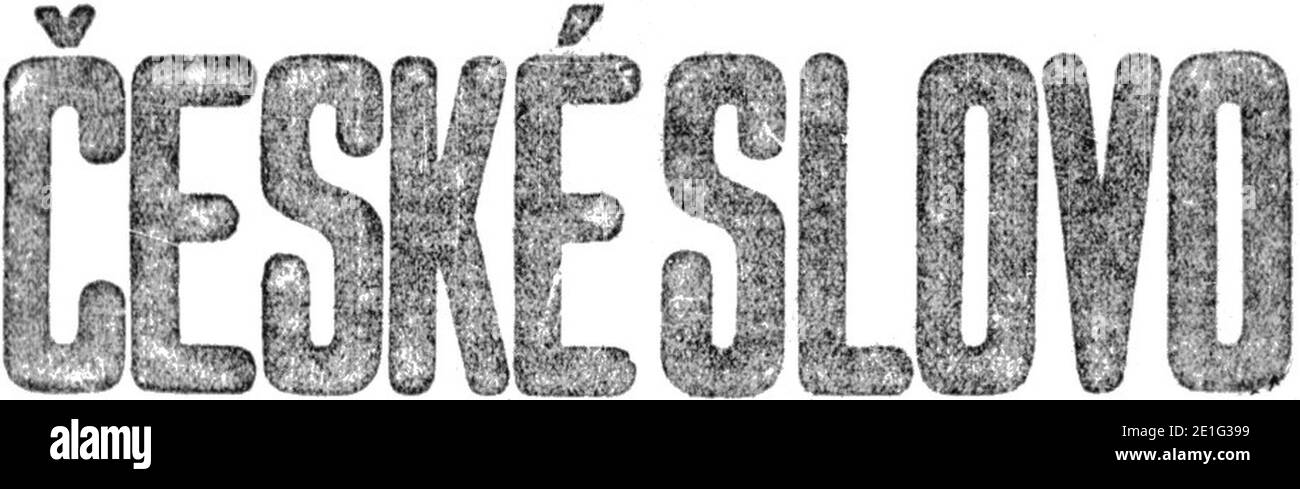 Logo of České slovo newspaper Stock Photo - Alamy