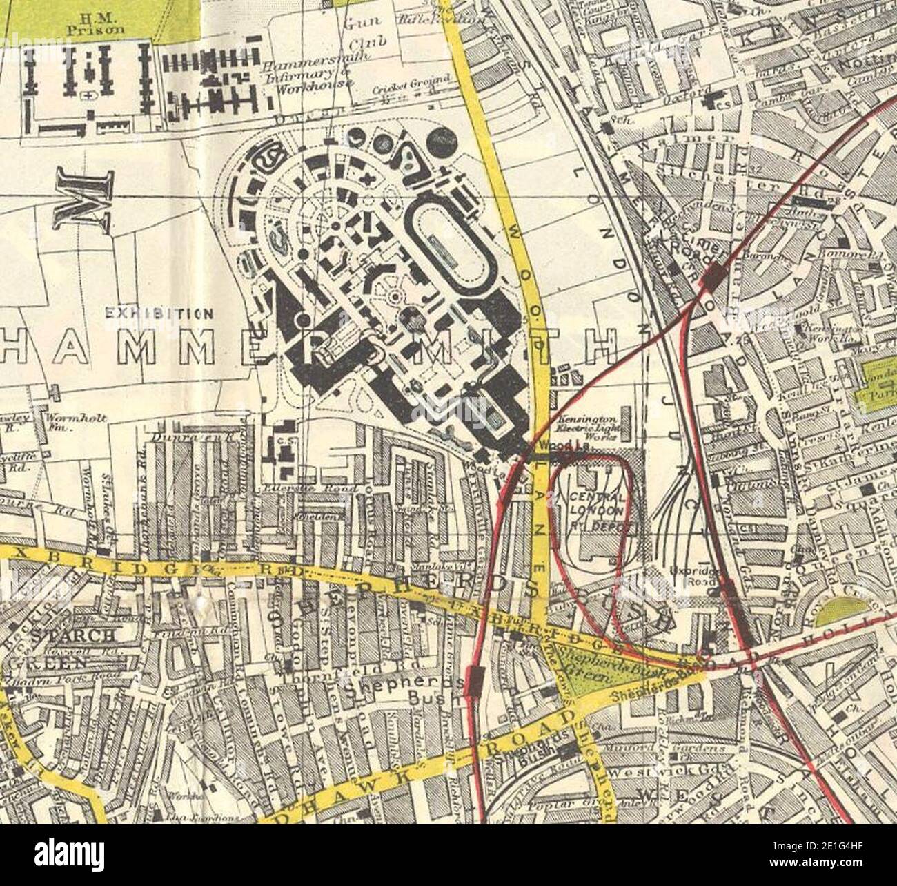 London - Shepherd's Bush - White City - Bacon's Up to Date Map of ...